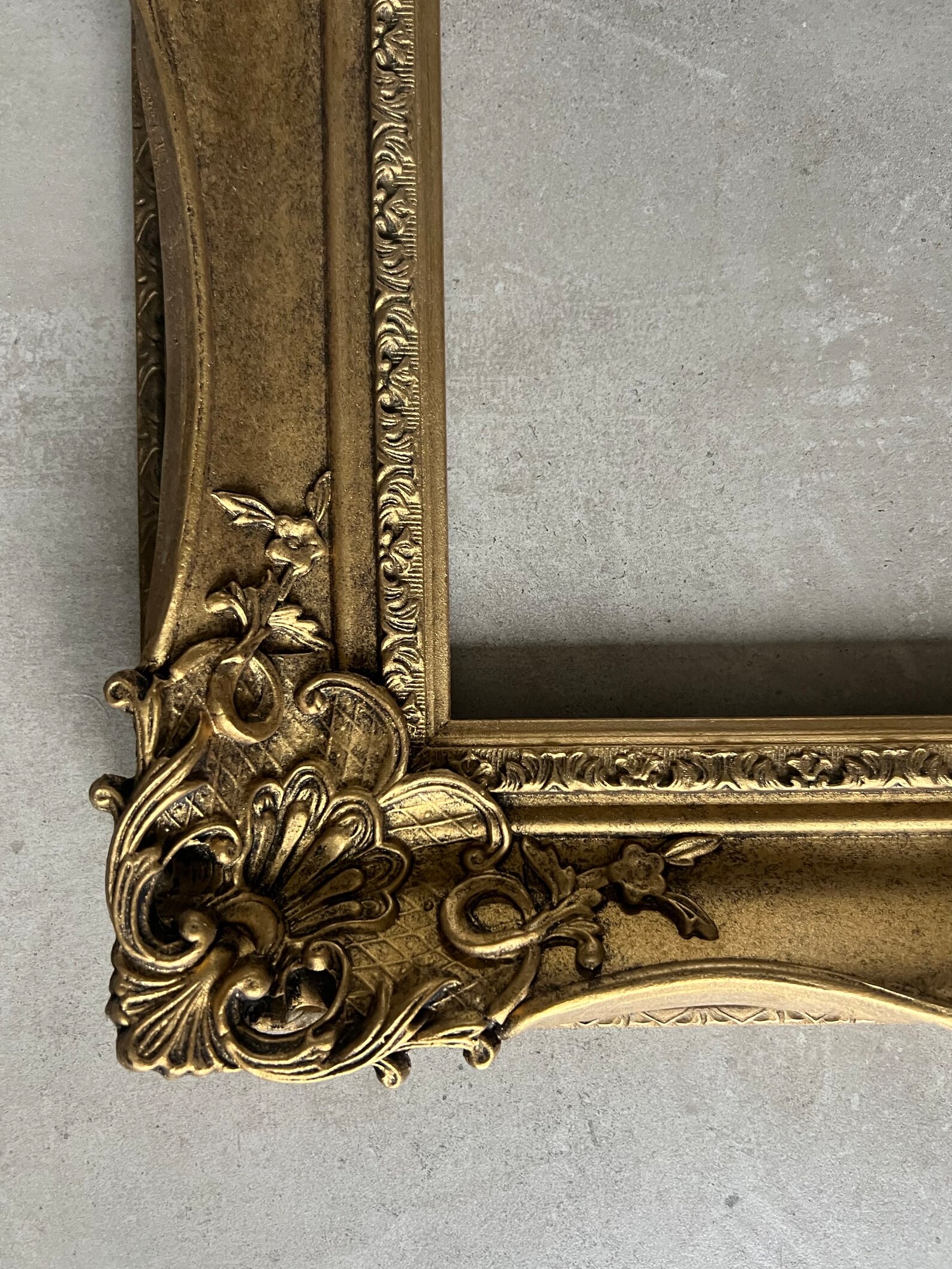 Swept 3” Antique Style Gold Frame (SR 2) - Any Size, Please Specify ...