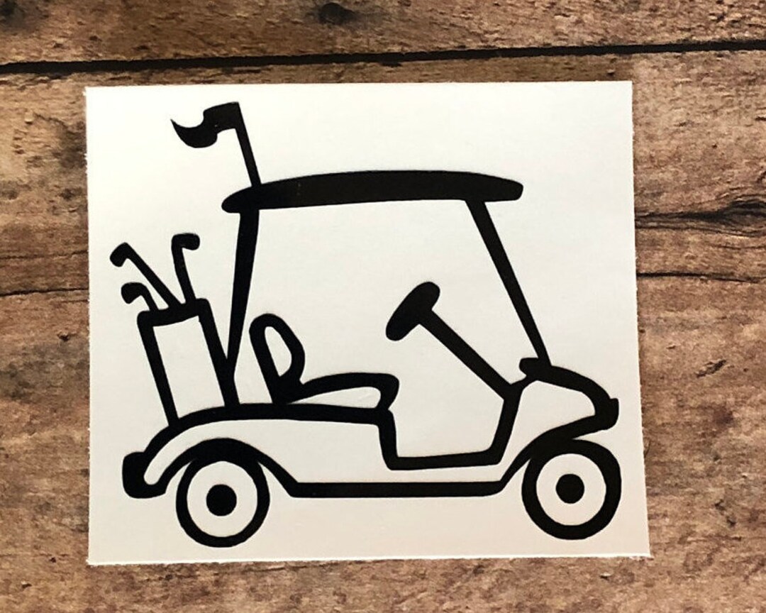 Golf Cart Vinyl Decal Sticker Gone Golfing Golf Cart sports - Etsy