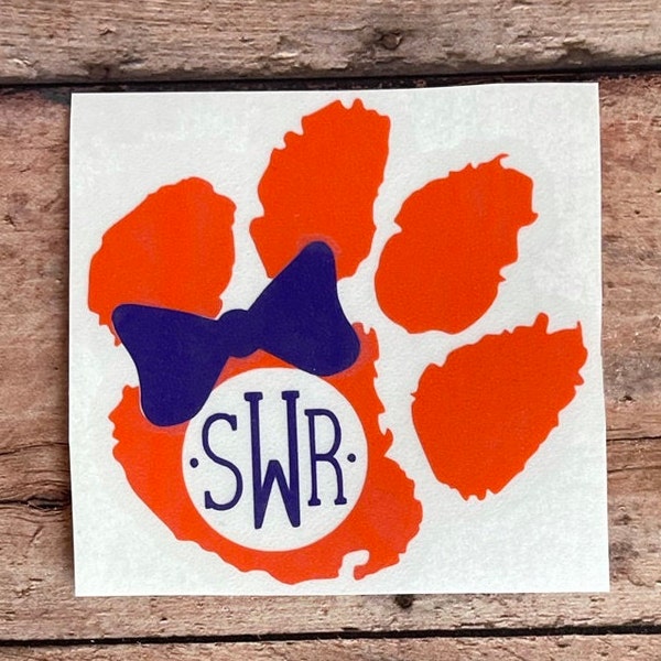 Clemson Paw Print - Etsy