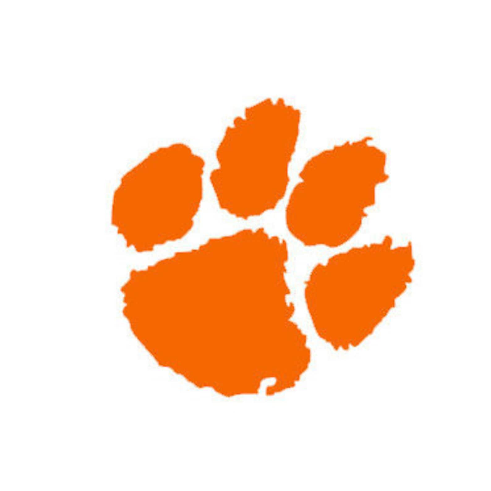 Clemson University Paw Vinyl Decal Clemson University Paw Etsy
