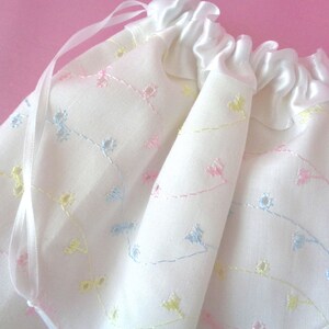 Pastel Drawstring Bag, First Communion, Flower Girl Bag, Dance Bag ...
