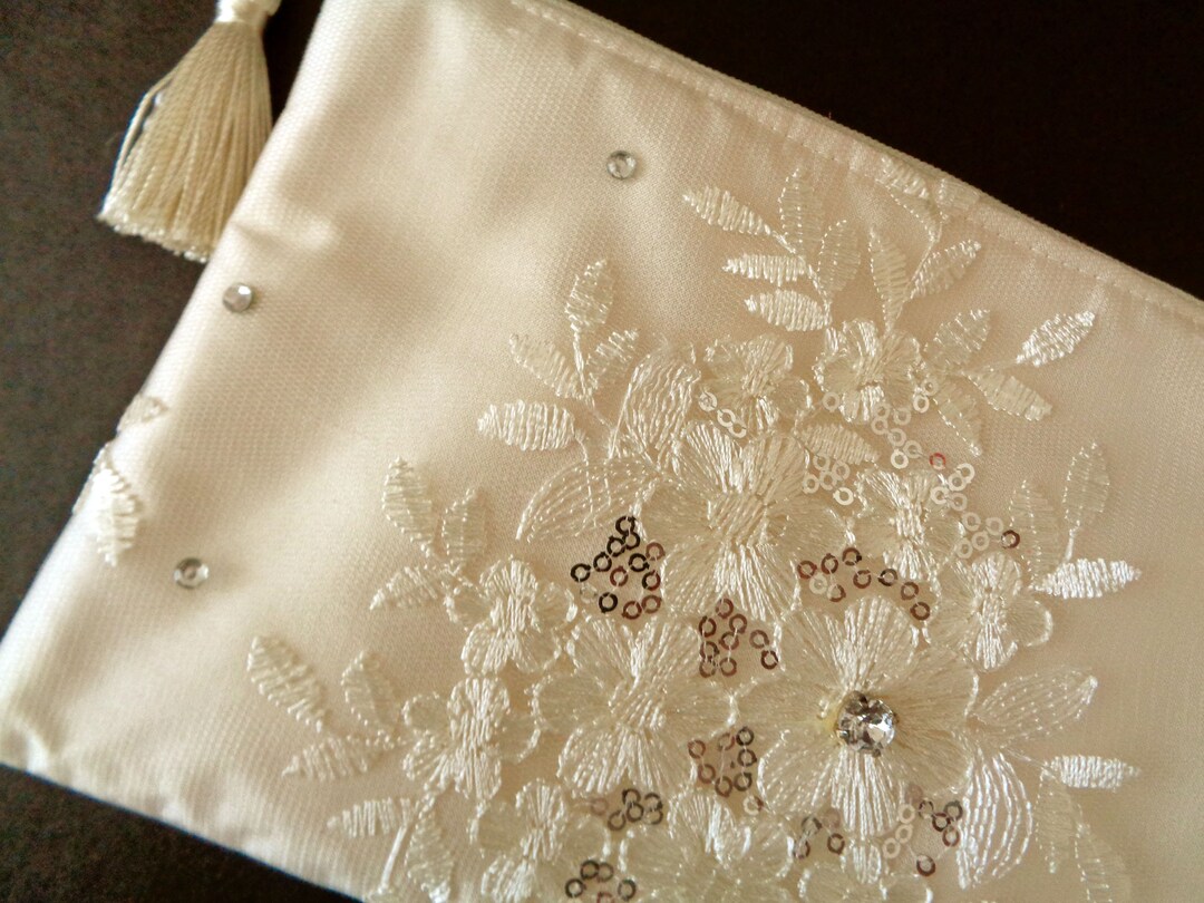 Ivory Clutch, Rhinestone Purse, Bridal Clutch, Bride Purse, Evening Bag ...