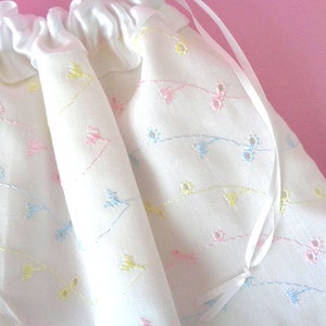 Pastel Drawstring Bag, First Communion, Flower Girl Bag, Dance Bag ...