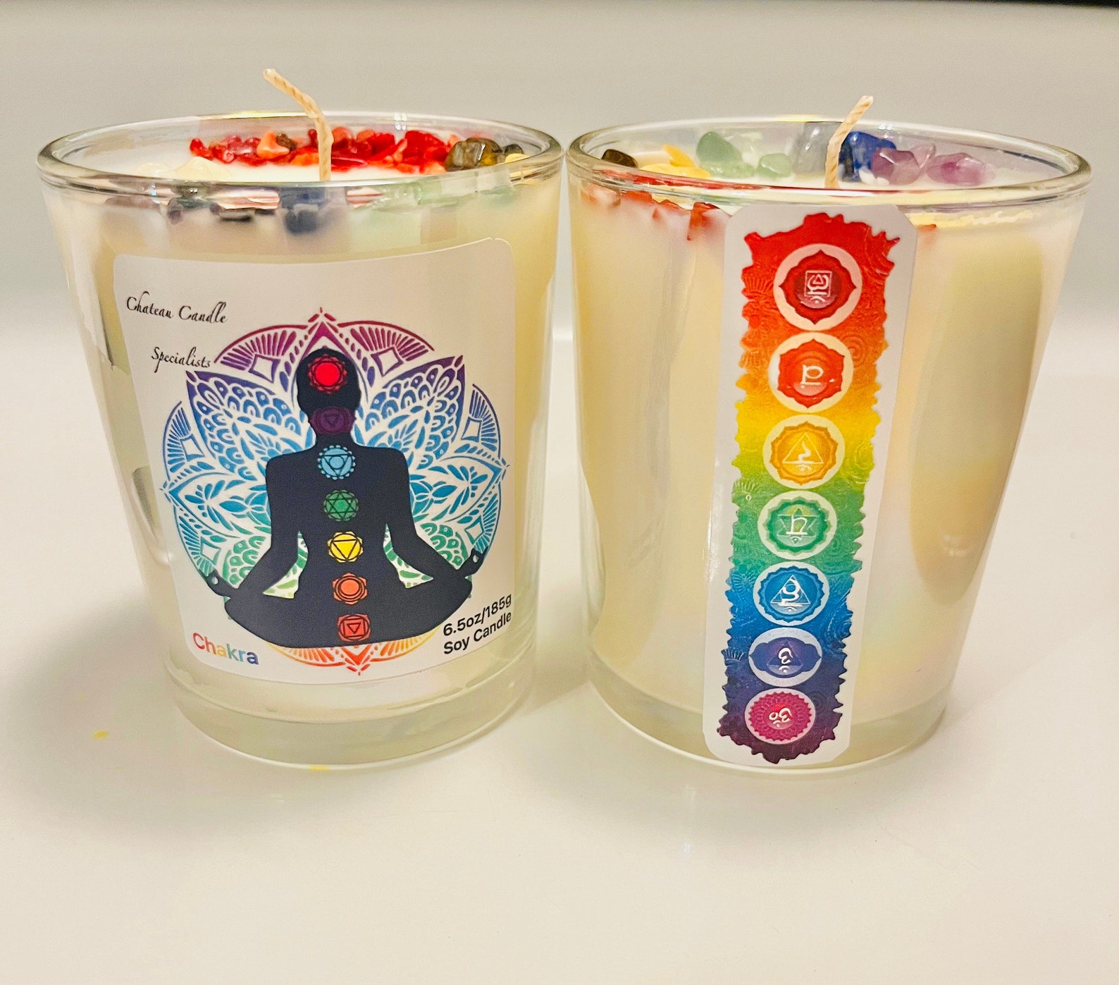Chakra Cande | Crystal Candle | Align Your Chakra | Meditation Candle ...