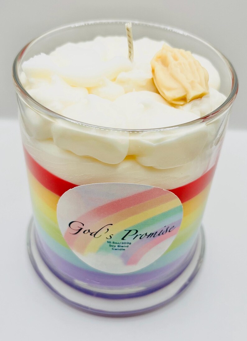 Rainbow Gods Promise Candle: Eucalyptus, Lavender, Rose Scent - Etsy