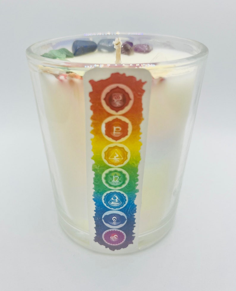Chakra Cande | Crystal Candle | Align Your Chakra | Meditation Candle ...