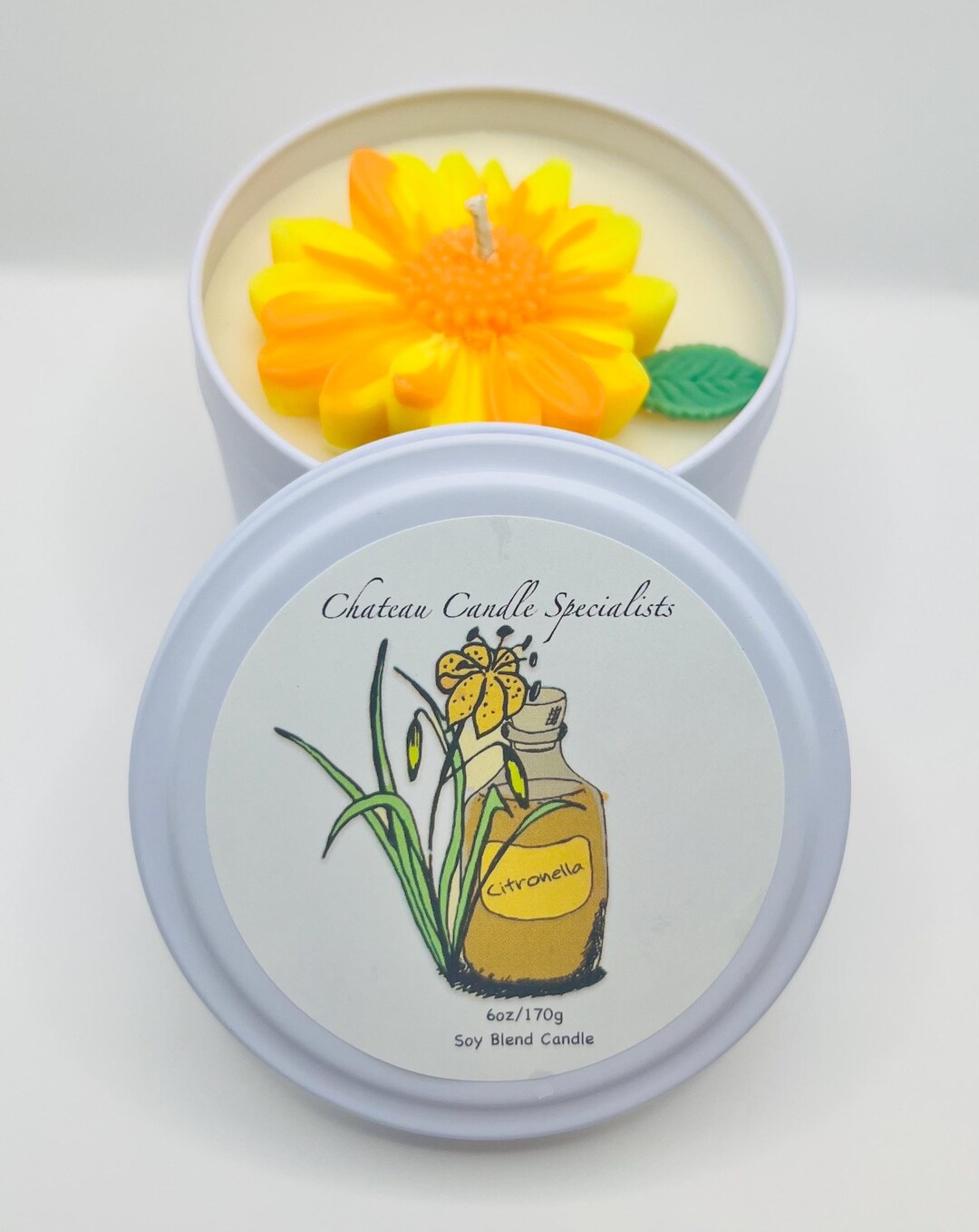 Citronella Candle | Flower Candle | Keep Bigs Away | Padio Candle | Bug ...