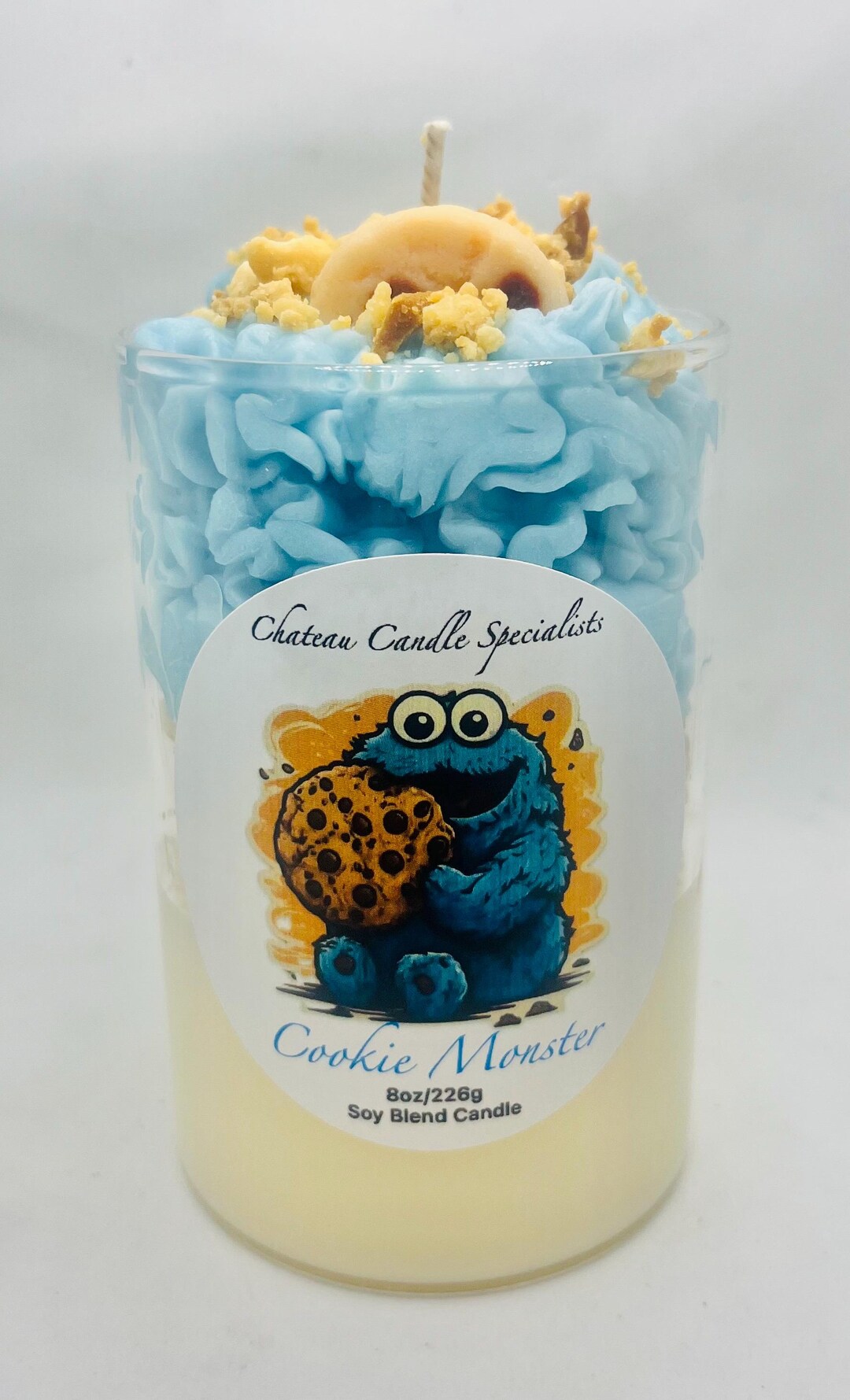 Cookie Monster Candle | Handmade Chocolate Chip Scented Candle - Etsy