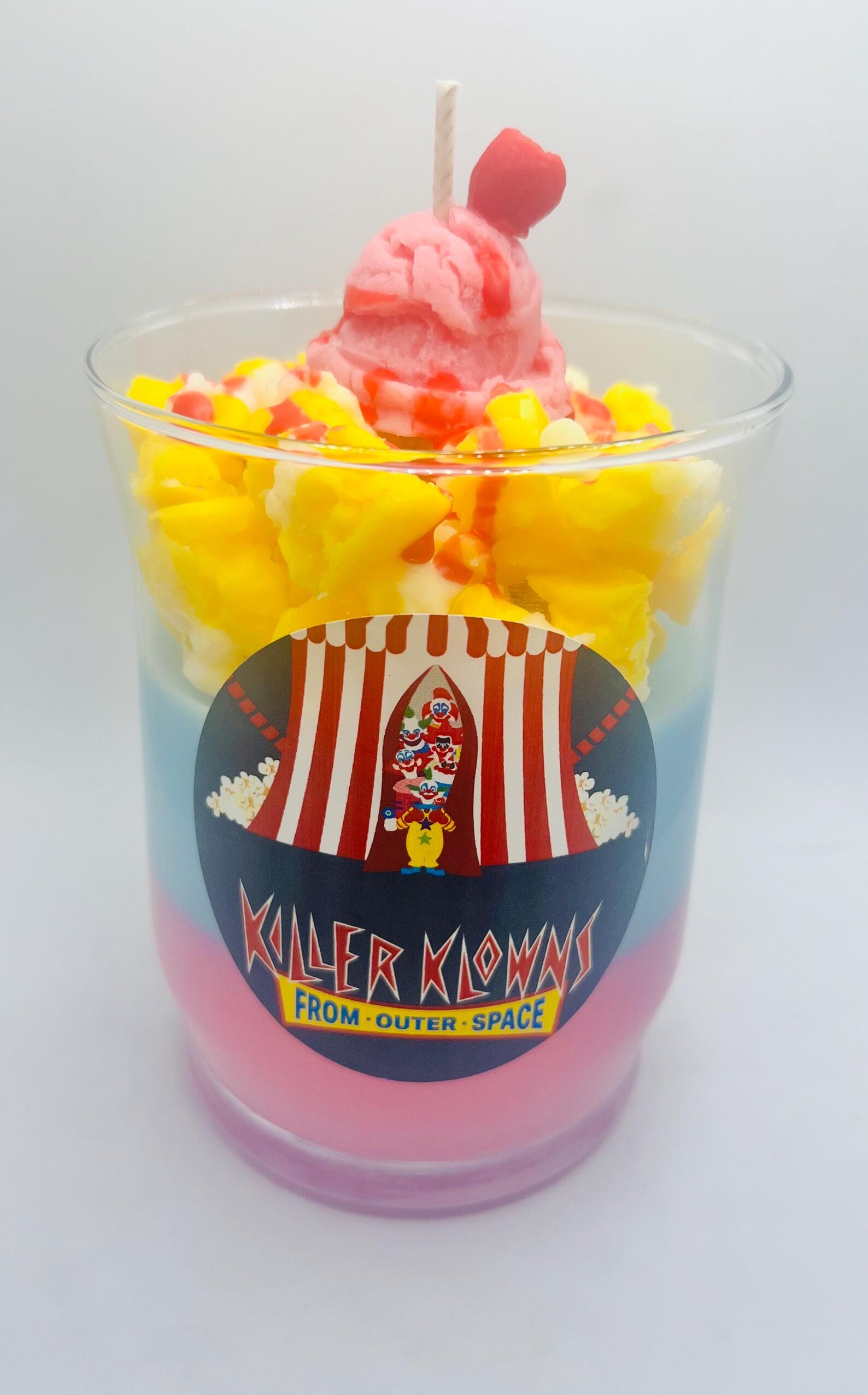 Killer Klowns From Outer Space Candle | Layered Candle | Cotton Candy ...