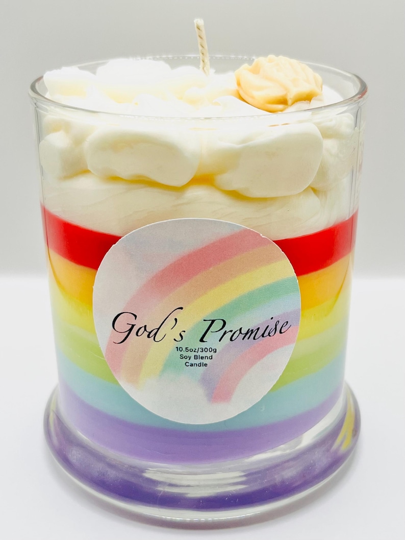 Rainbow Gods Promise Candle: Eucalyptus, Lavender, Rose Scent - Etsy
