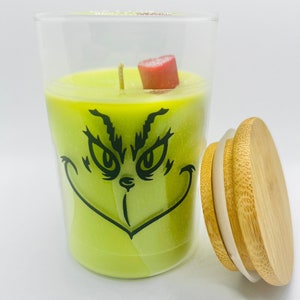 The Grinch Candle | Holiday Candle | Peppermint | Themed Candle ...