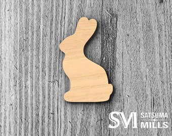 2 34 Chocolate Bunny Wooden Cutout Shape, Silhouette, Gift Tags ...