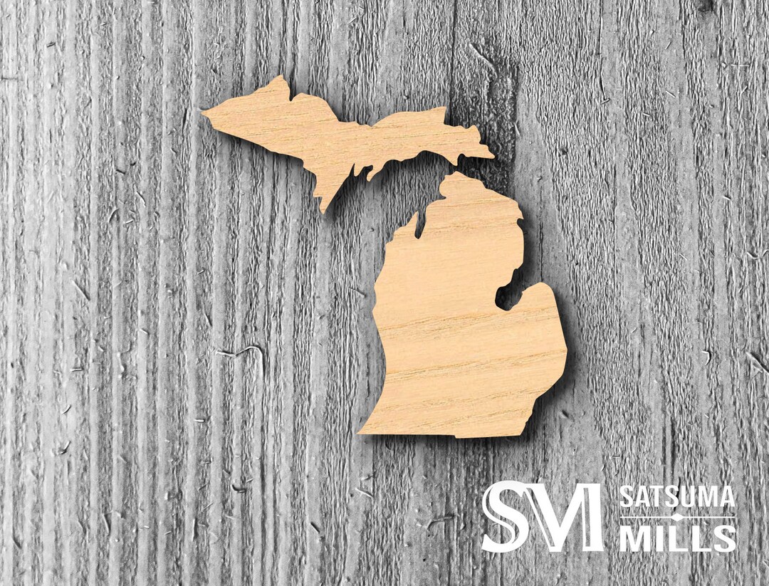 Michigan Laser Cutout; DIY Crafts, Decor, & Gifts, Multiple Size ...