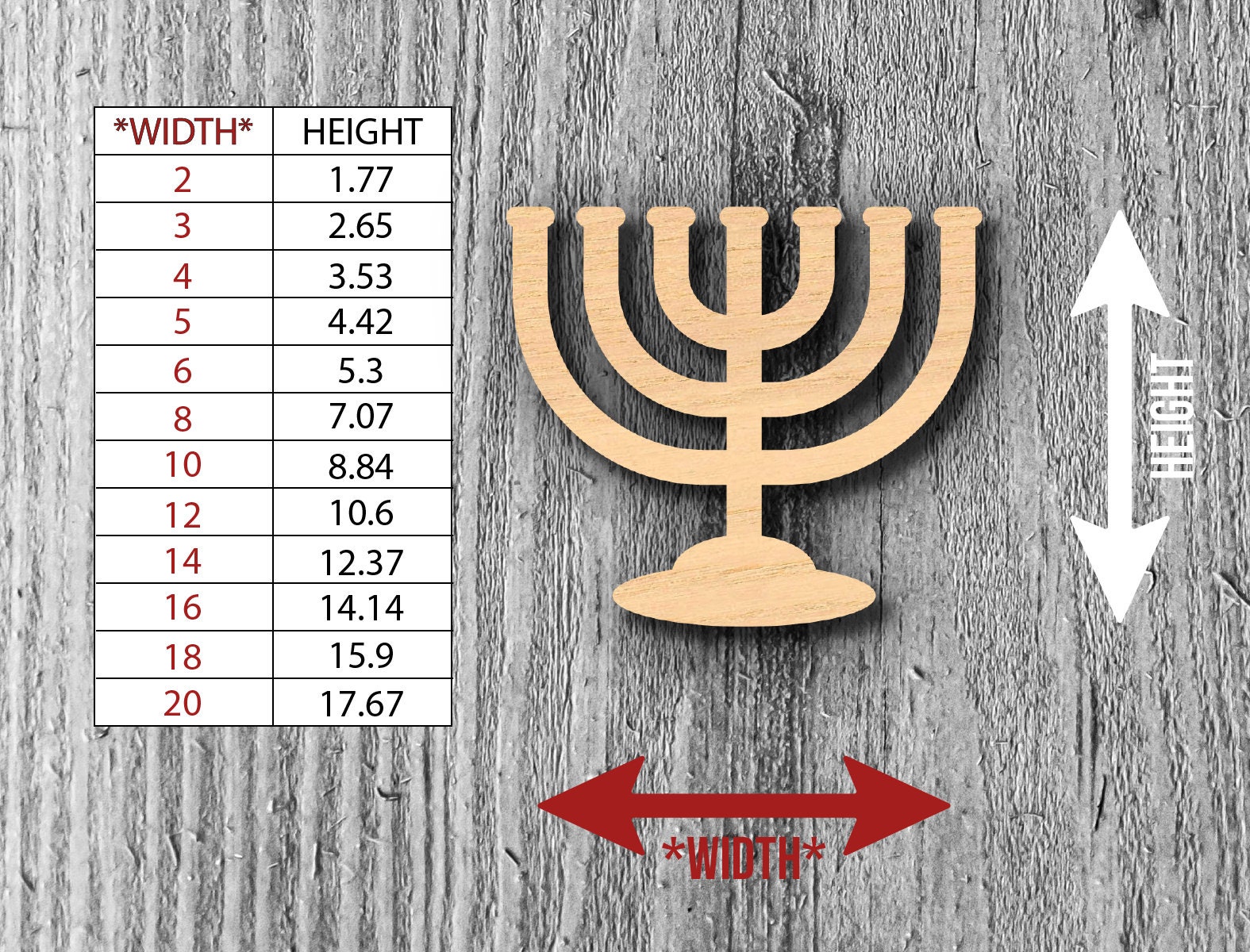 Menorah Laser Cutout DIY Crafts Decor & Gifts Multiple - Etsy