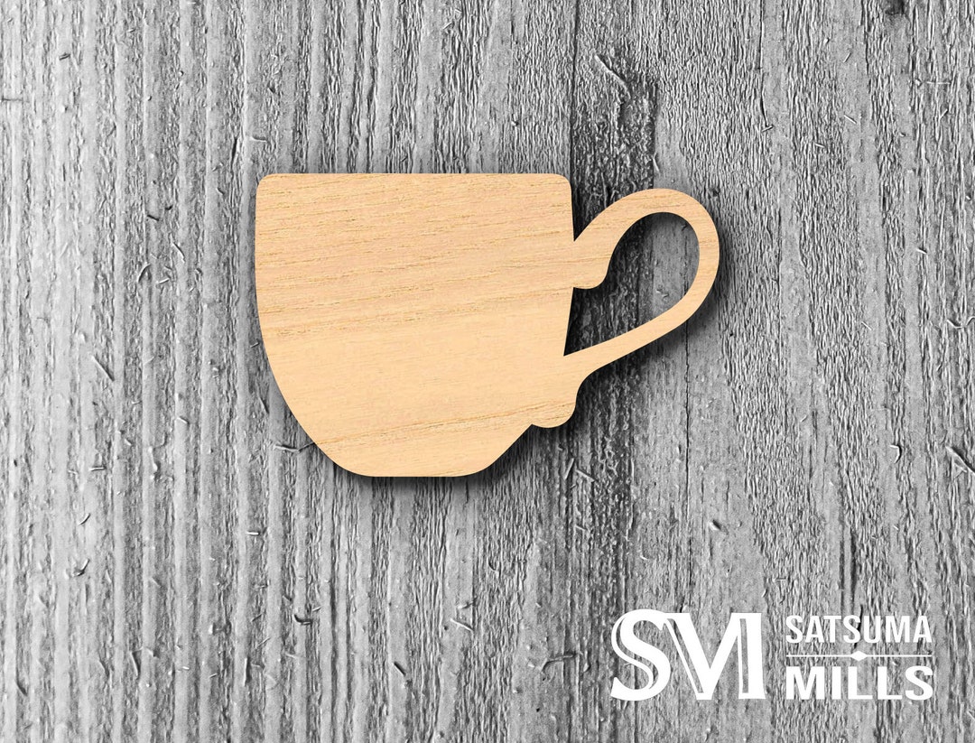 Coffee Cup Laser Cutout; DIY Crafts, Decor, & Gifts, Multiple Size ...