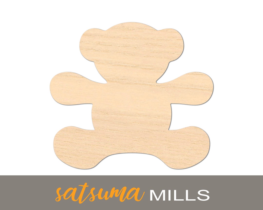 Teddy Bear Wood Laser Cutout; Volume Discounts, DIY Crafts, Decor ...