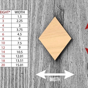 Rhombus Wood Laser Cutout; Volume Discounts, DIY Crafts, Decor, & Gifts ...