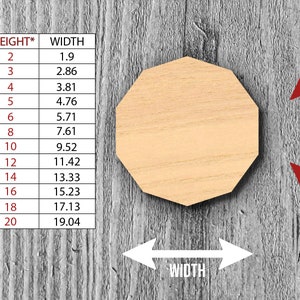Decagon Wood Laser Cutout; Volume Discounts, DIY Crafts, Decor, & Gifts ...