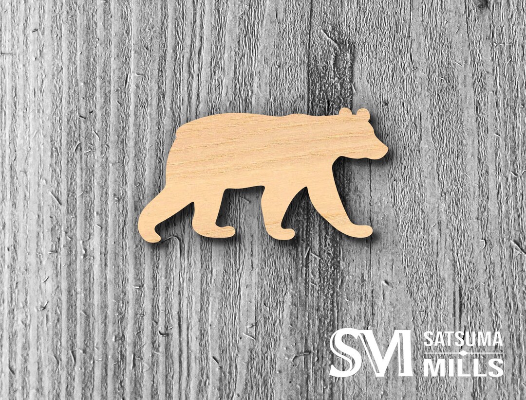 Black Bear Wood Laser Cutout; Volume Discounts, DIY Crafts, Decor ...