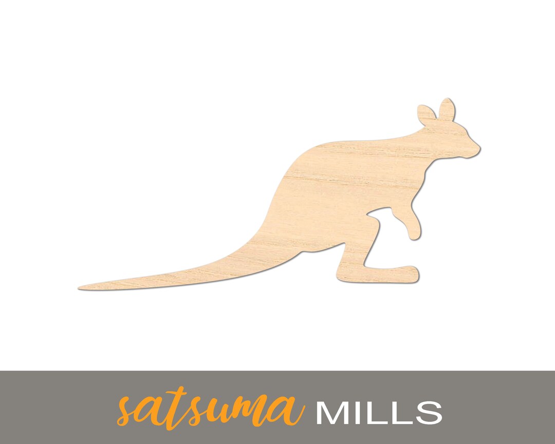 Wallaby Laser Cutout; DIY Crafts, Decor, & Gifts, Multiple Size Options ...