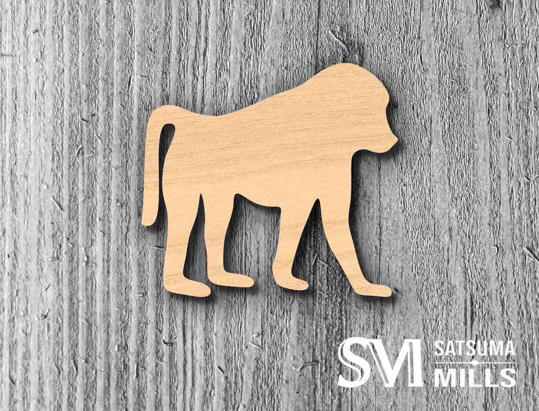 Baboon Laser Cutout; DIY Crafts, Decor, & Gifts, Multiple Size Options ...