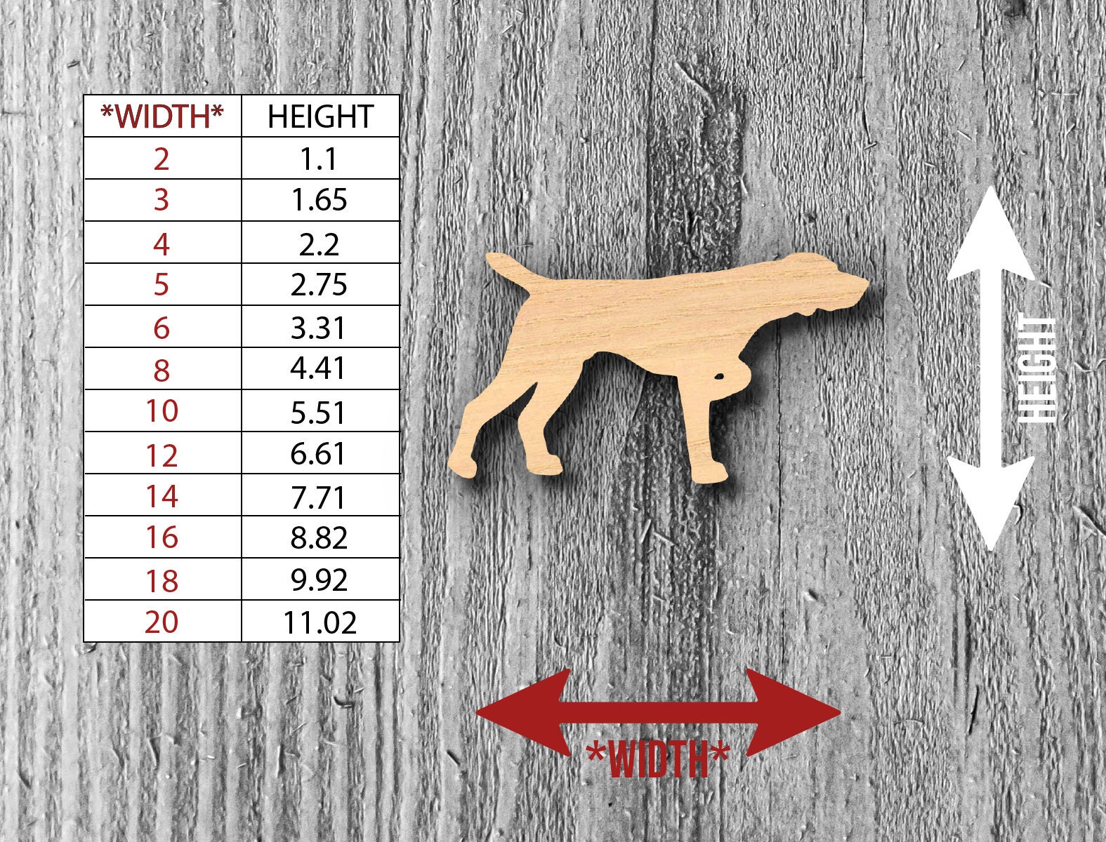 German Shorthaired Pointer Wood Laser Cutout; Volume Discounts, DIY ...