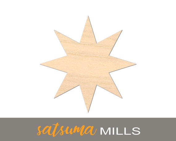 Eight Pointed Star Laser Cutout DIY Crafts Decor & Gifts | Etsy