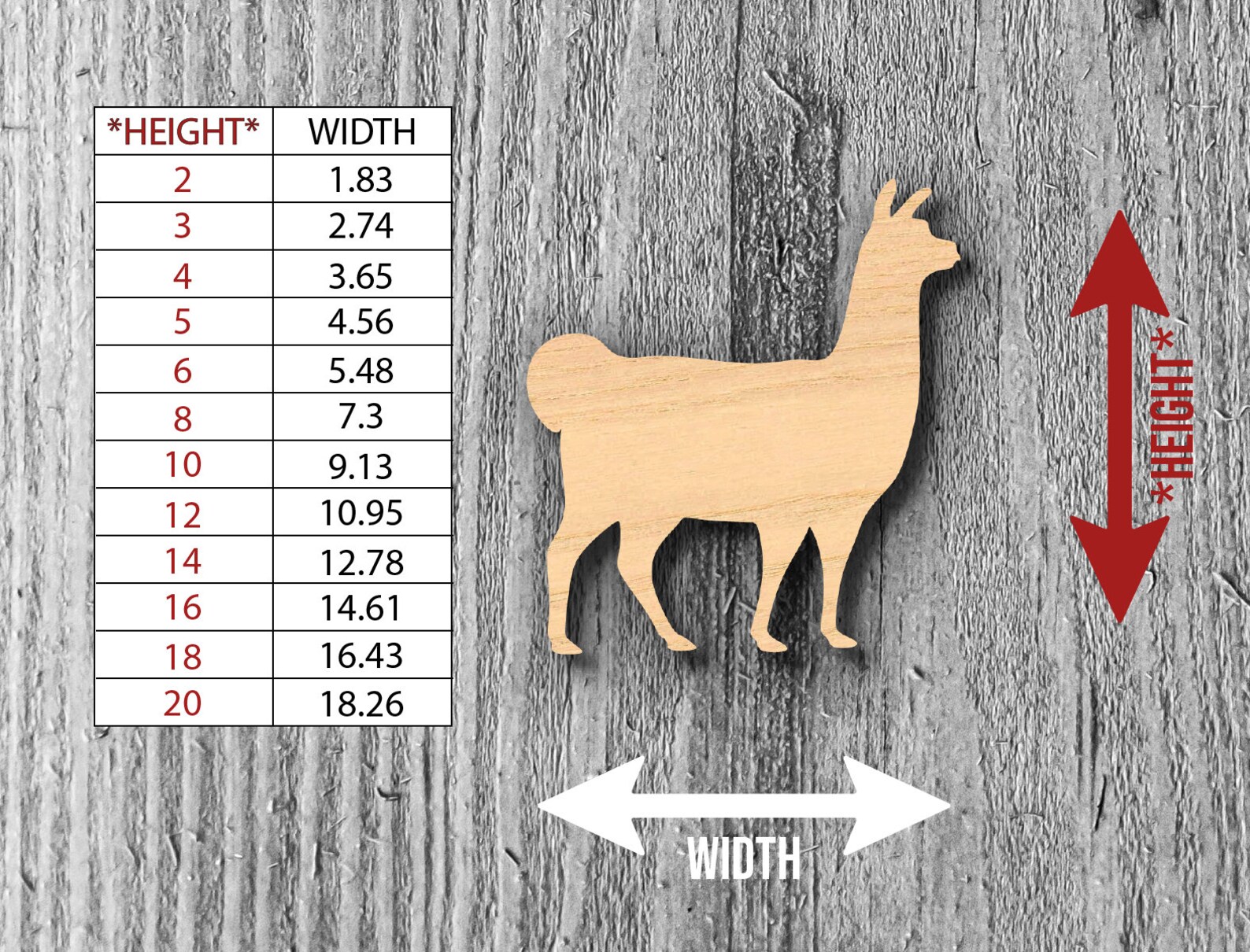 Llama Laser Cutout DIY Crafts Decor & Gifts Multiple Size - Etsy