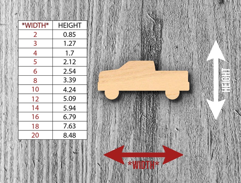 Pickup Truck Wood Laser Cutout Volume Discounts DIY Crafts - Etsy