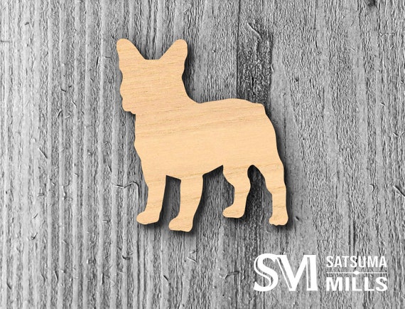 Frenchie Wood Laser Cutout Volume Discounts DIY Crafts - Etsy