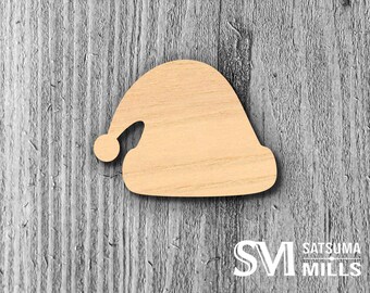 Santa Hat Wood Cutout-holiday Wood Decor-saint Nicks - Etsy