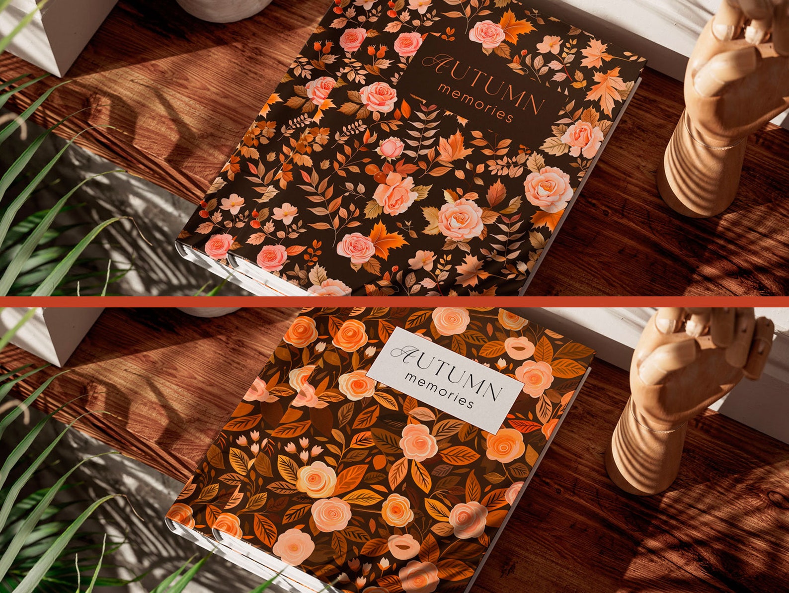 Fall Floral Boho Printable Paper Seamless for Autumn Flower and Leaves ...