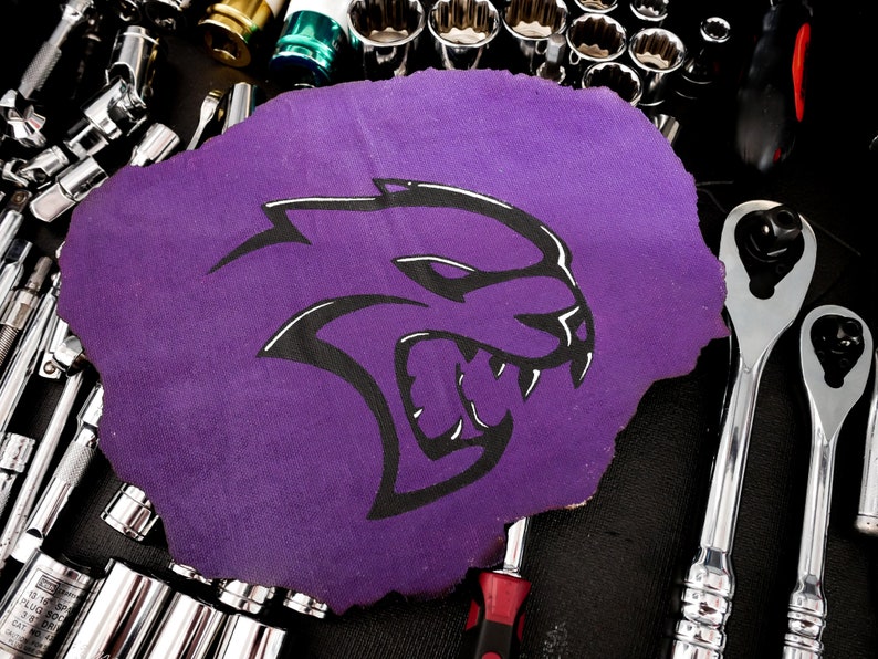 Dodge Hellcat "hell Singed" Custom, Frameless Painting - Etsy