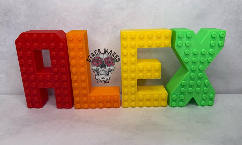 Personalized Lego Compatible Letters - Building Blocks Style Custom 3D ...