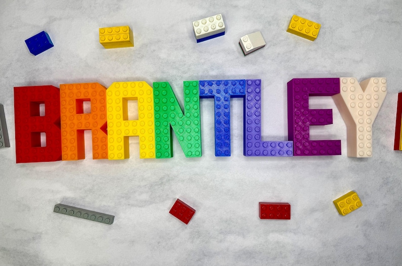 Personalized Lego Compatible Letters - Building Blocks Style Custom 3D ...