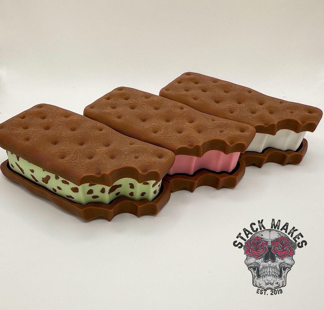 Ice Cream Sandwich Fidget Clicker | Sensory Popper | Cute Dessert ...