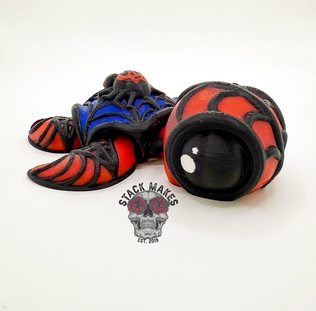 Articulated Spider Turtle Fidget Toy: 3D Printed Superhero Collectible ...