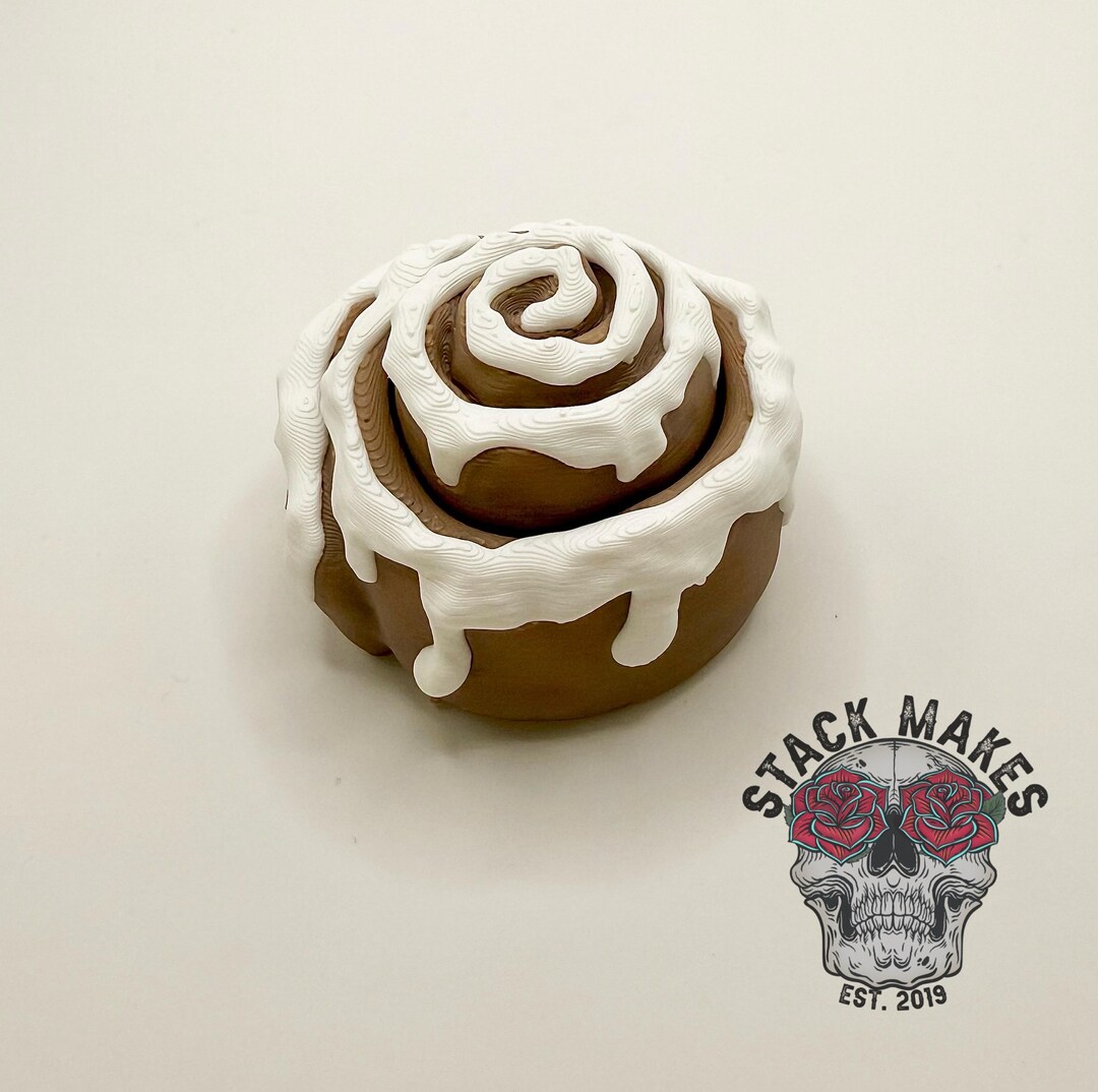 Cinnamon Roll Fidget Clicker: 3D Printed Sensory Toy - Etsy