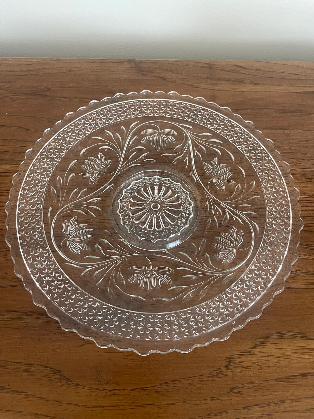 EAPG Rose Point and Water Lilly Serving Plate - Etsy