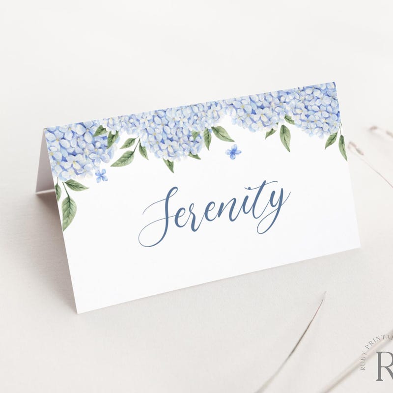 Hydrangea Place Cards - Etsy UK