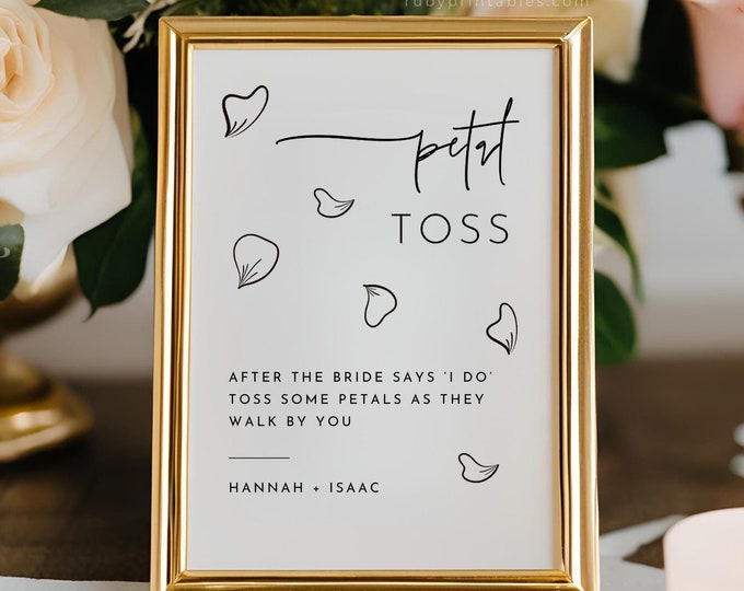 Petal Toss Tag | SET OF 20 | Wedding Toss Cards | Wedding Cone Toss ...