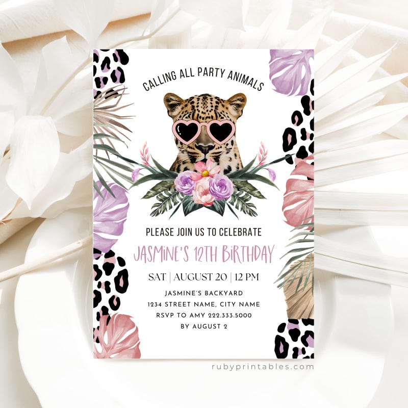 Pink Leopard Party - Etsy