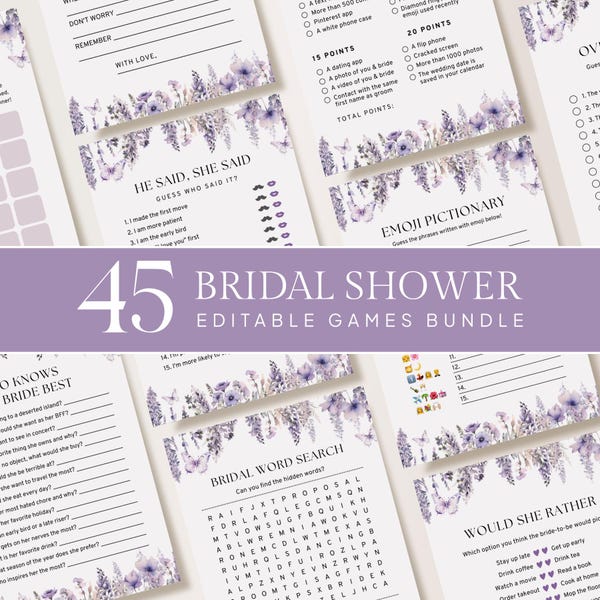 Purple Bridal Shower - Etsy
