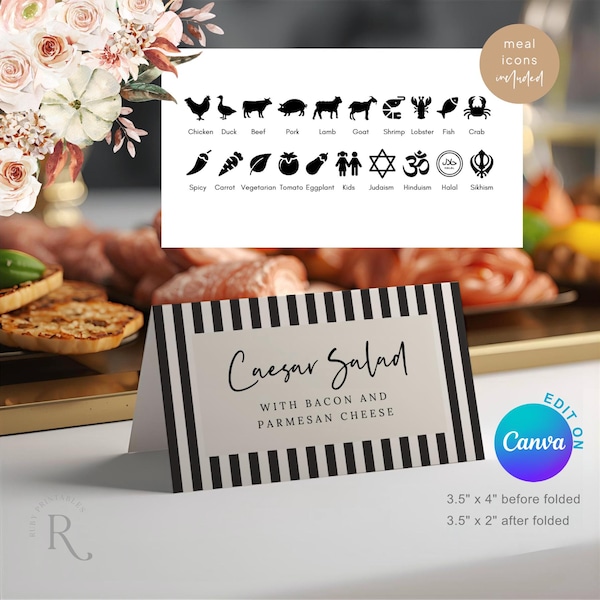 Buy Digital Buffet Tags Online In India - Etsy India