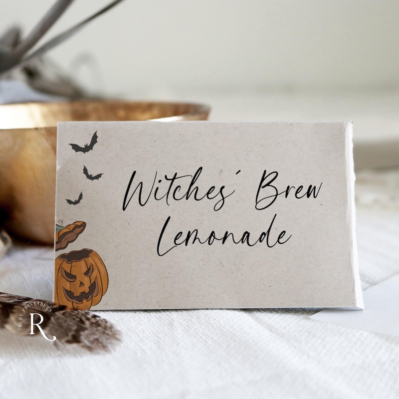 Halloween Place Card - Etsy
