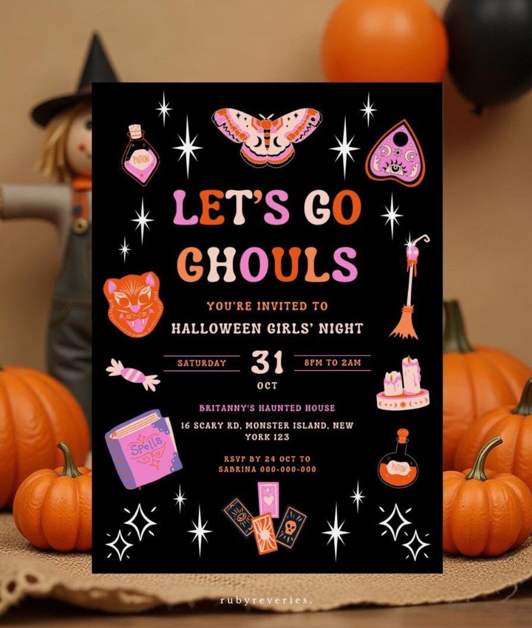 Let's Go Ghouls, Halloween Girls Night Out, Halloween Birthday Party ...