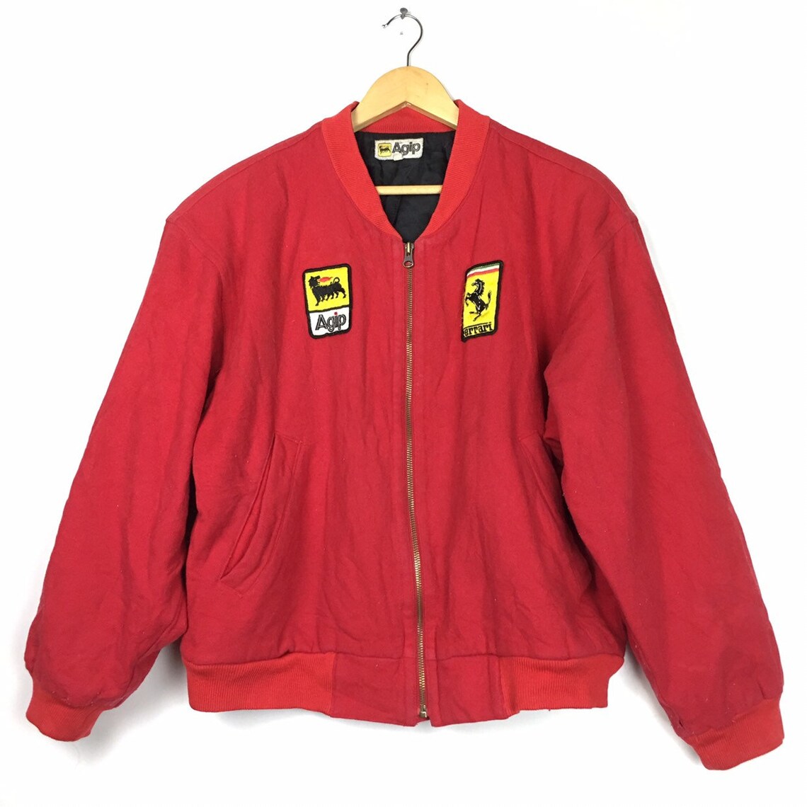 Vtg Agip Ferrari F1 Team Bomber Jacket - Etsy