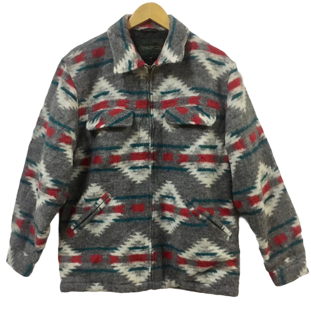 The Flying Scotsman Southwestern Aztec Motif Zip up Jacket - Etsy