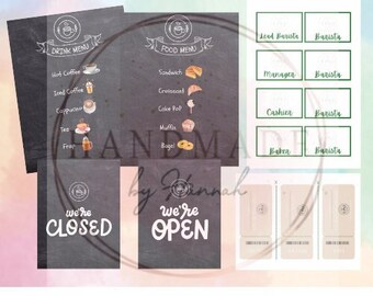 Coffee Shop Pretend Play Dramatic Play Printable Set - Etsy