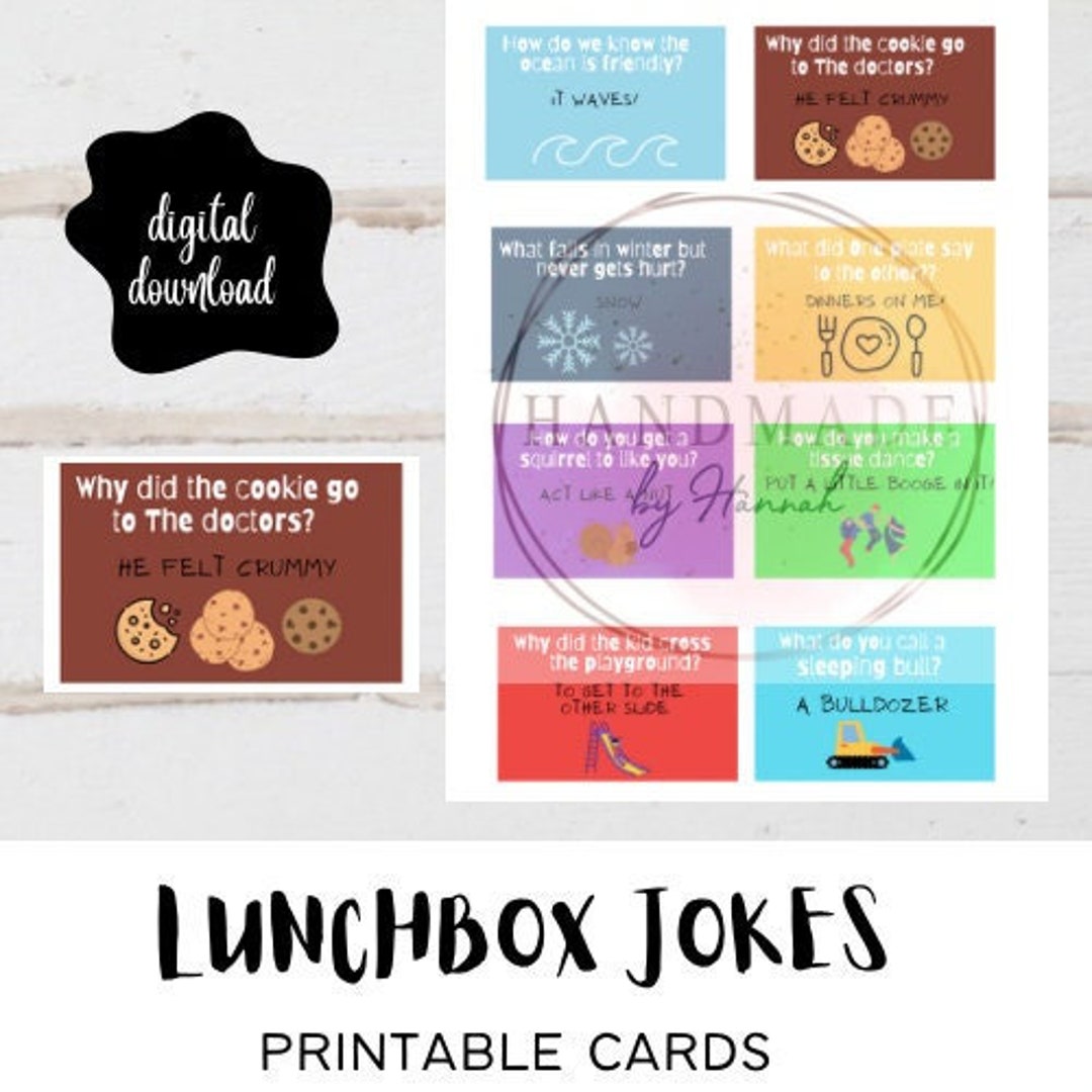Printable Lunchbox Joke Cards - Etsy
